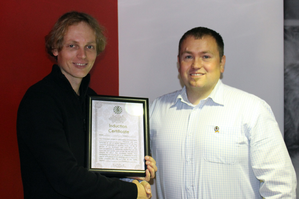 Christchurch Round Table 1 Welcomes New Member | Round Table New Zealand